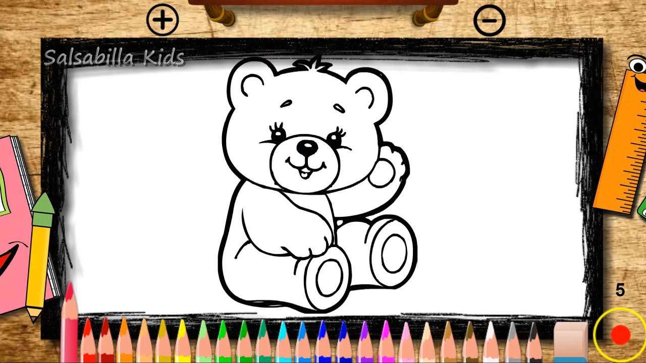 Melukis dan Mewarnai Beruang untuk Anak | Colors game learning for kids ...