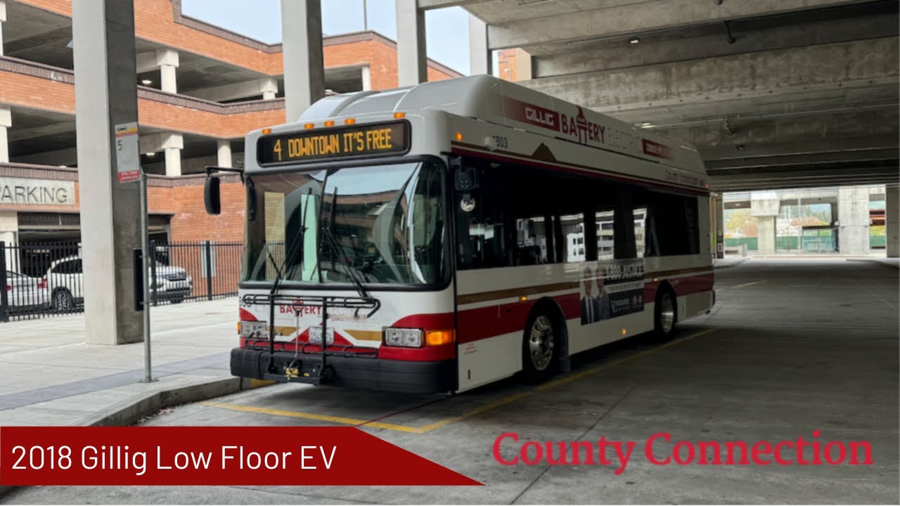 County Connection 2018 Gillig Low Floor EV 29' #1803 on Route 4 - YouTube