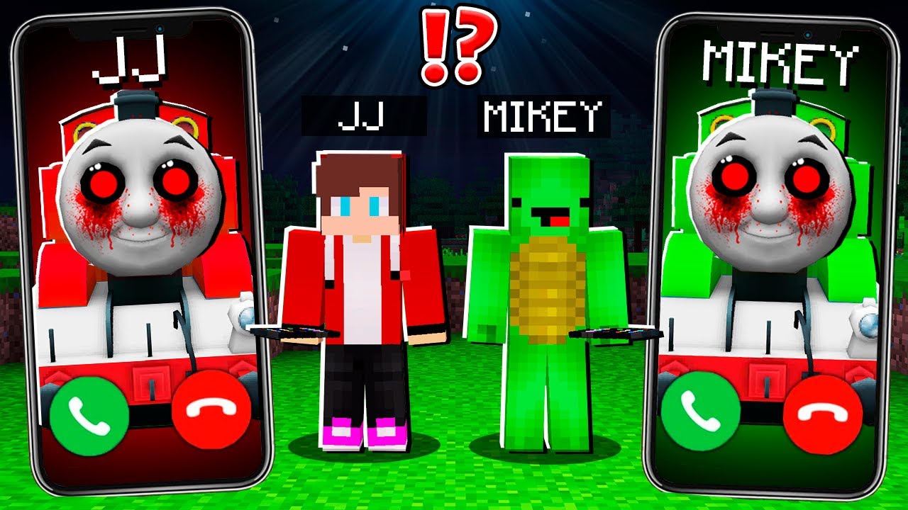 JJ Thomas Train vs Mikey Thomas Train CALLING to MIKEY and JJ - in Minecraft Maizen - YouTube