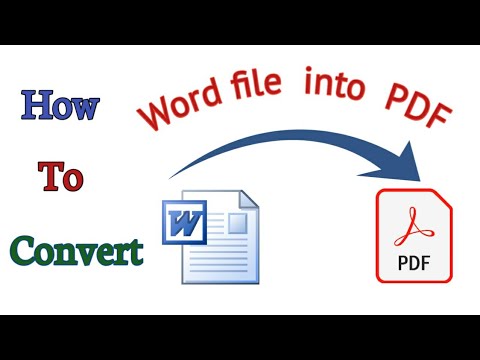 How to Convert Word File into Pdf | Convert Word into Pdf - YouTube