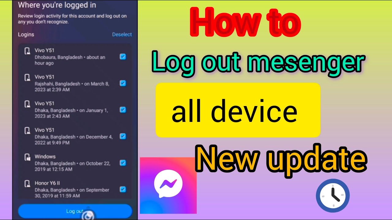 How to Logout of Messenger How To Logout From Facebook Messenger On ...