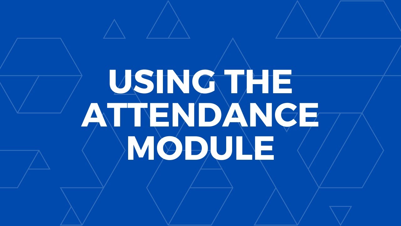 Using The Attendance Module - YouTube