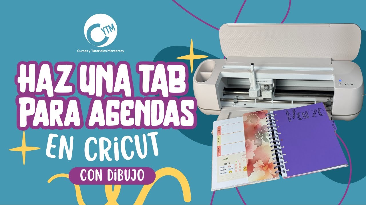 Tab para tu Agenda con Cricut - YouTube