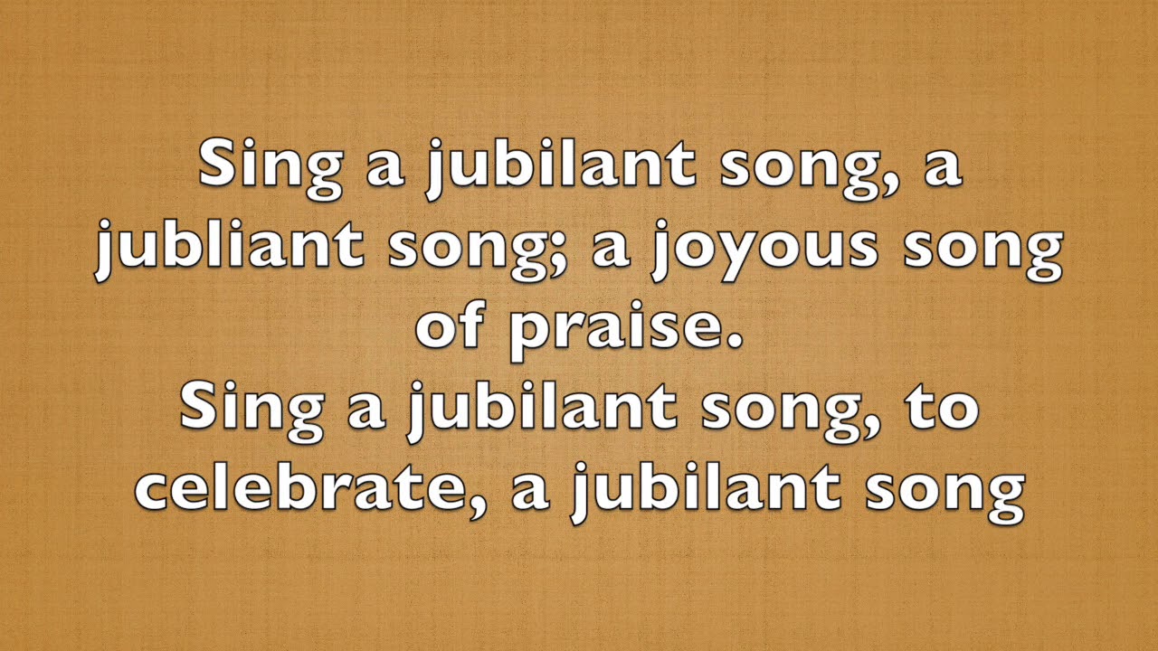 Sing a Jubilant Song (Soprano) - YouTube