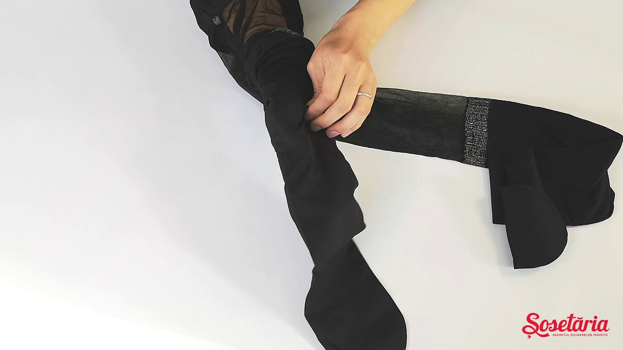 Prezentare ciorapi cu model imitatie jambiere Gatta Girl Up 39 60 den ...