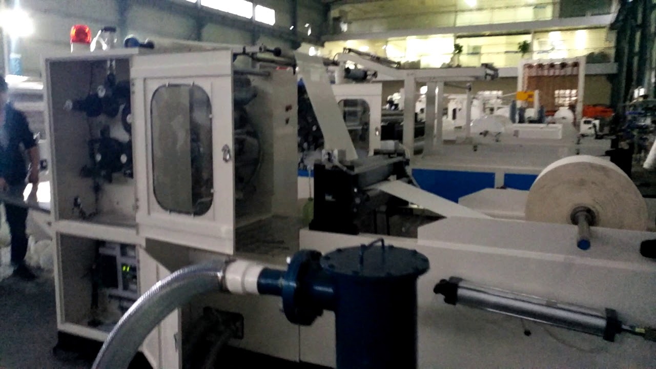 Automatic hand towel paper folder machine - YouTube