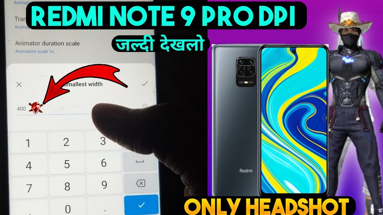 Redmi Note 9 Pro Dpi Setting For Free Fire || HOW TO CHANGE DPI SETTING ...