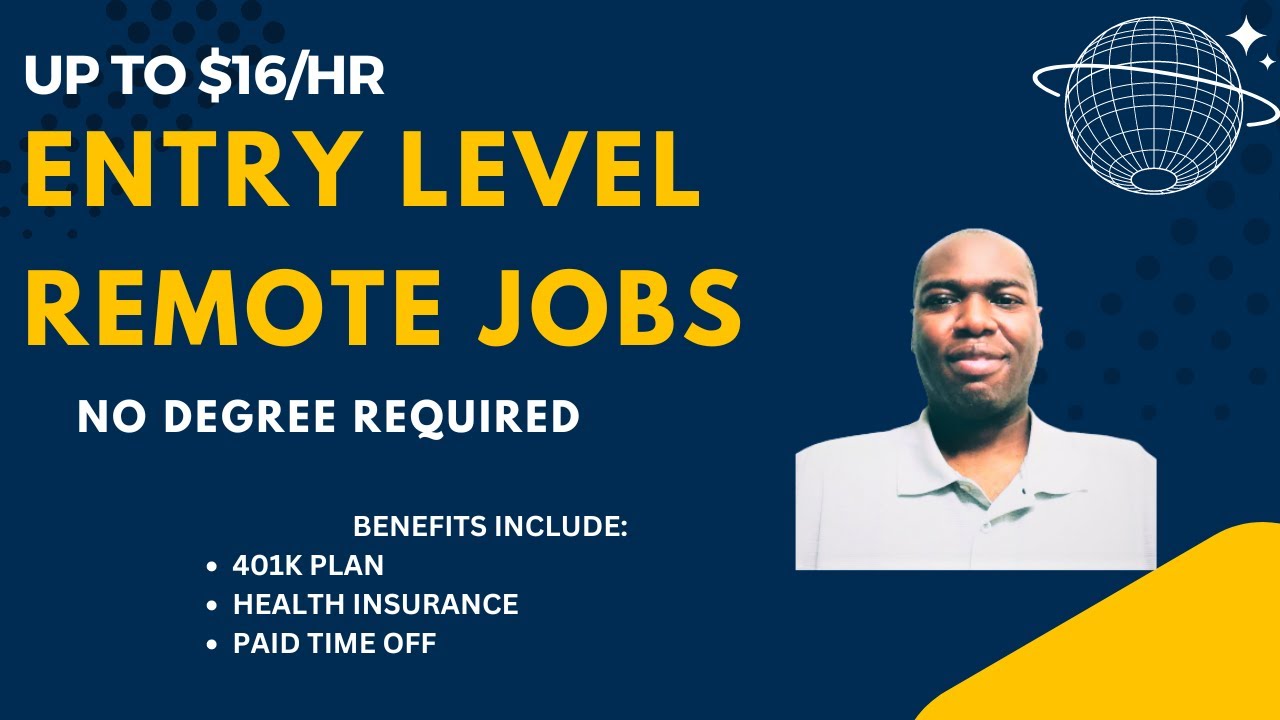 Entry Level Work From Home Jobs/No Experience Required Jobs + More/No ...