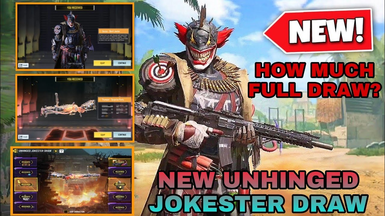 NEW* UNHINGED JOKESTER DRAW NEW LEGENDARY GUNZO AND LEGENDARY THUMPER ...