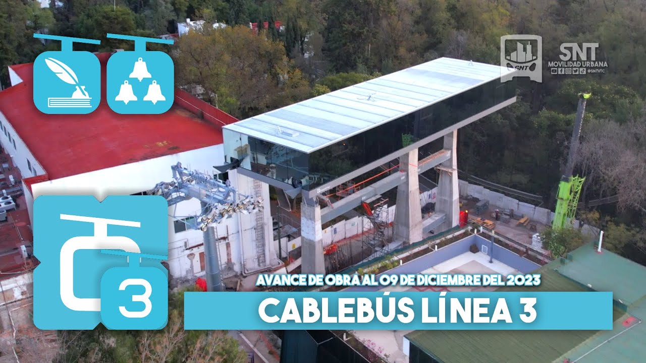 Cablebús CDMX Línea 3, Constituyentes - Vasco de Quiroga. Avance de ...