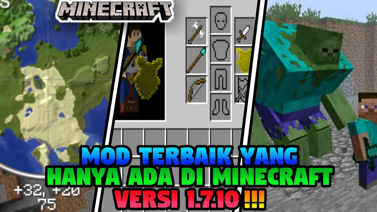 TOP 5 MOD TERBAIK DI MINECRAFT VERSI 1.7.10 [PART 2] - YouTube