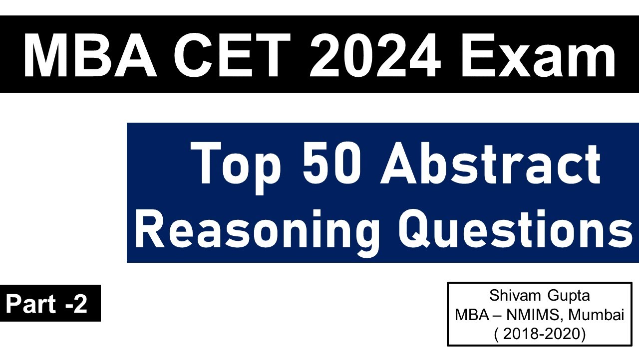 MBA CET 2024 Exam: Top 50 Abstract Reasoning Practice Questions - Part ...