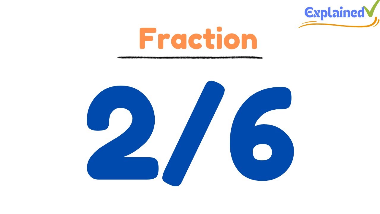 How to Simplify the Fraction 2/6 - YouTube