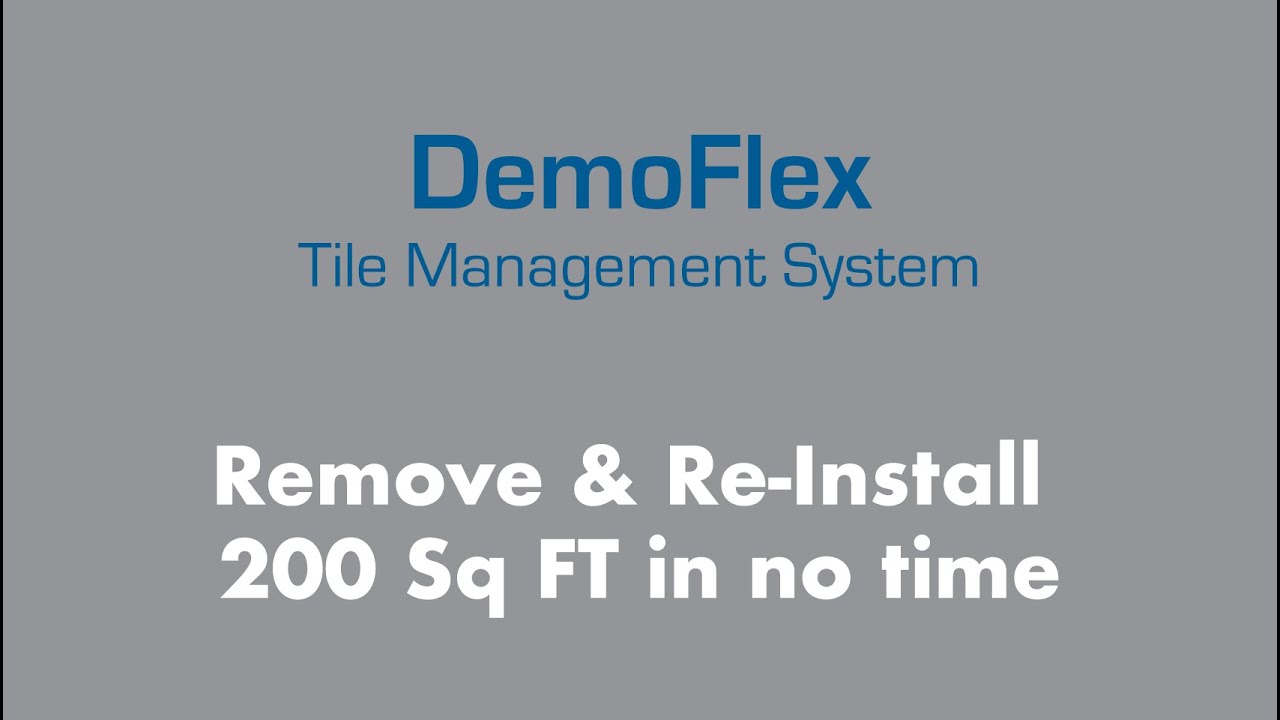 Demo Tile & Install Tile Management System - YouTube