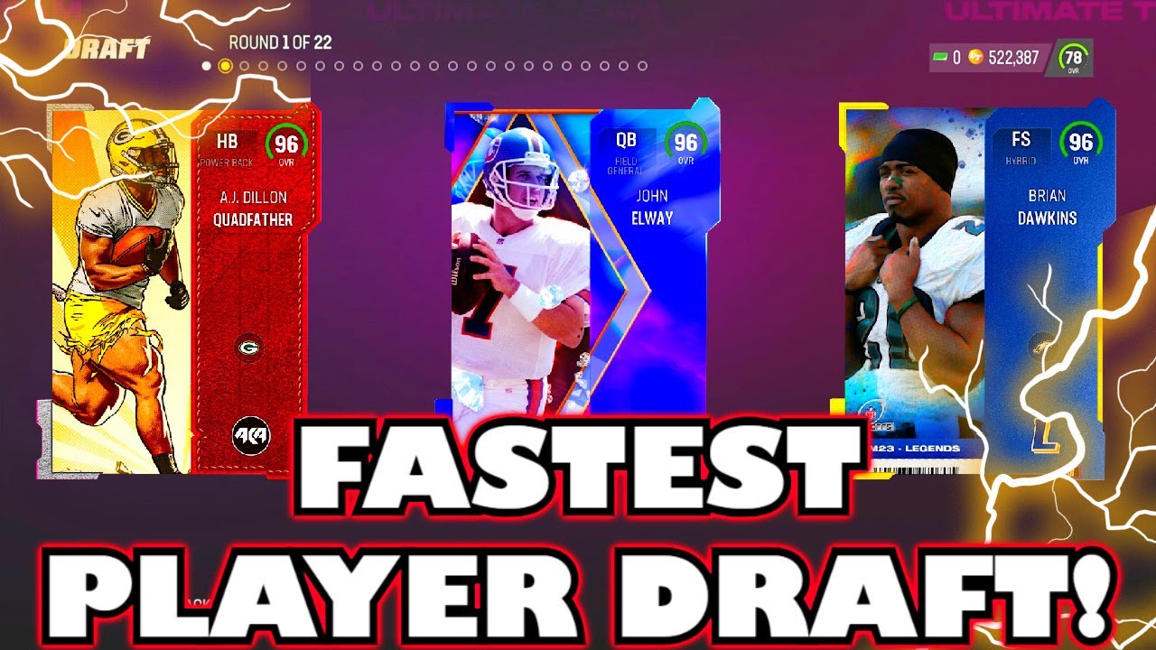 THE FASTEST PLAYER DRAFT! MADDEN 23 ULTIMATE TEAM DRAFT CHAMPIONS - YouTube