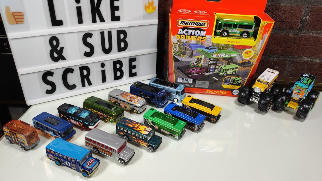 Matchbox Action Drivers Bus Station Playset unboxing & assembly. Bonus ...