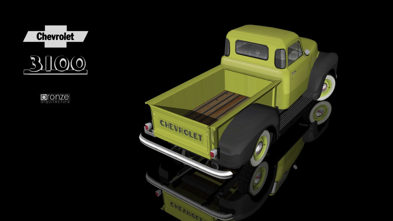 Chevrolet 3100 Pickup Truck, 1951, 3d, SketchUp. - YouTube