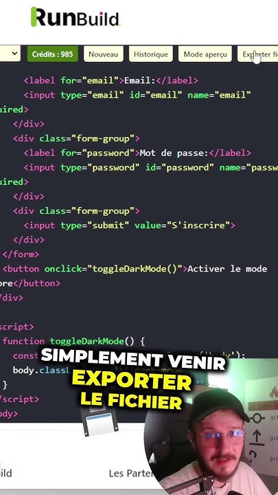 Je vous présente RunAi #html #coding #webdeveloper #developpeurjunior #freelancing #code # ...