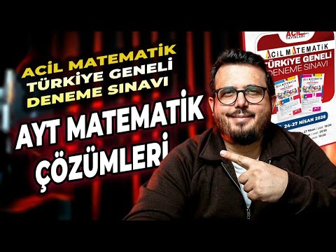 Acil matematik türkiye geneli deneme sınavı AYT matematik çözümleri 24- 27 nisan 2026 #acilyayınları