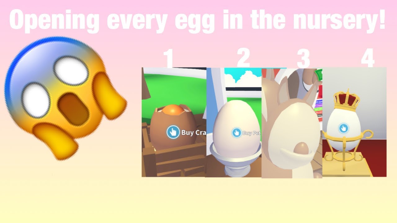 Opening every egg in the nursery! (Adopt me) *MUST WATCH* - YouTube