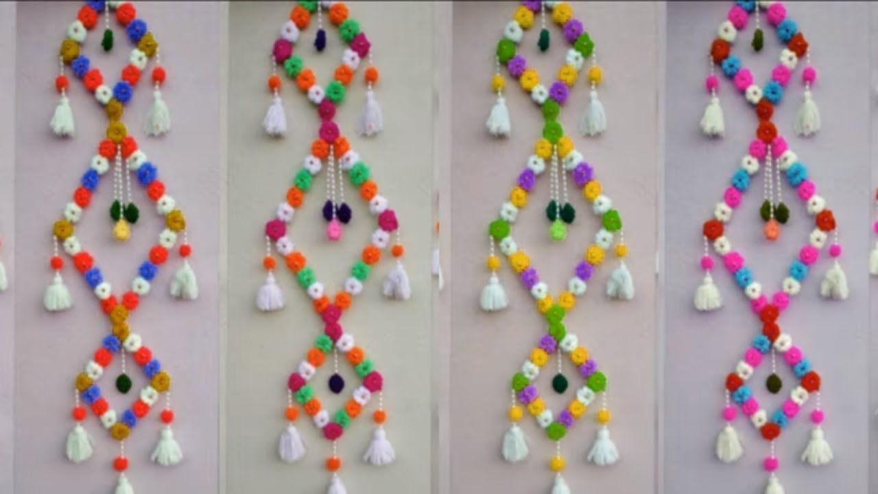 DIY wall Hanging out of Wool /Home Decoration Idea !! awesome wall ...