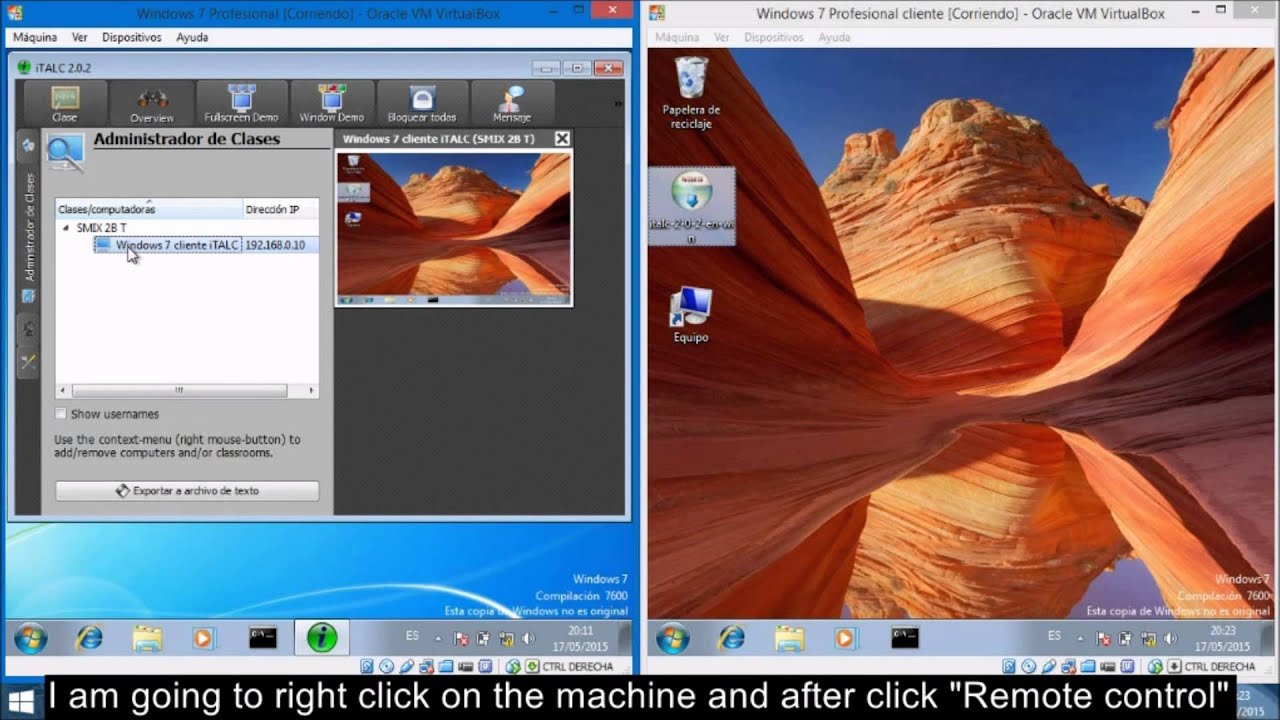 Installation and operation of iTALC and CyberAdmin - YouTube