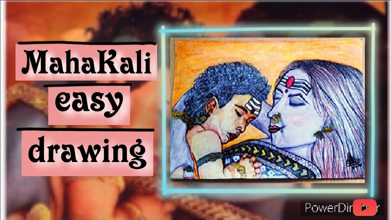 easy drawing of God MahaKali with his son Shiva Mahakal. 🙏💠 ️💫🔯🌈🥰!#art ...