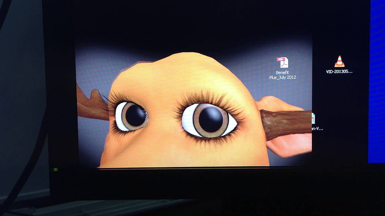 Talking Moose eyes closeup - eyelids track the eyes now - YouTube