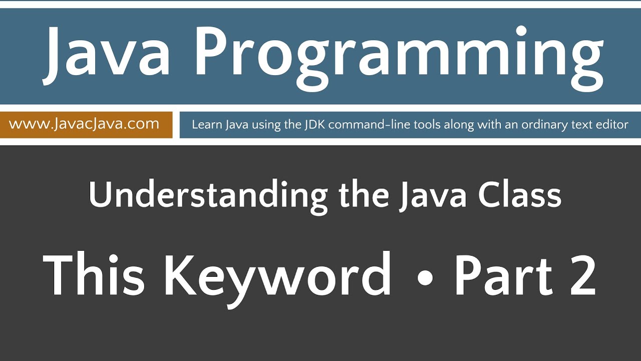 Learn Java Programming This Keyword Part 2 Tutorial Youtube