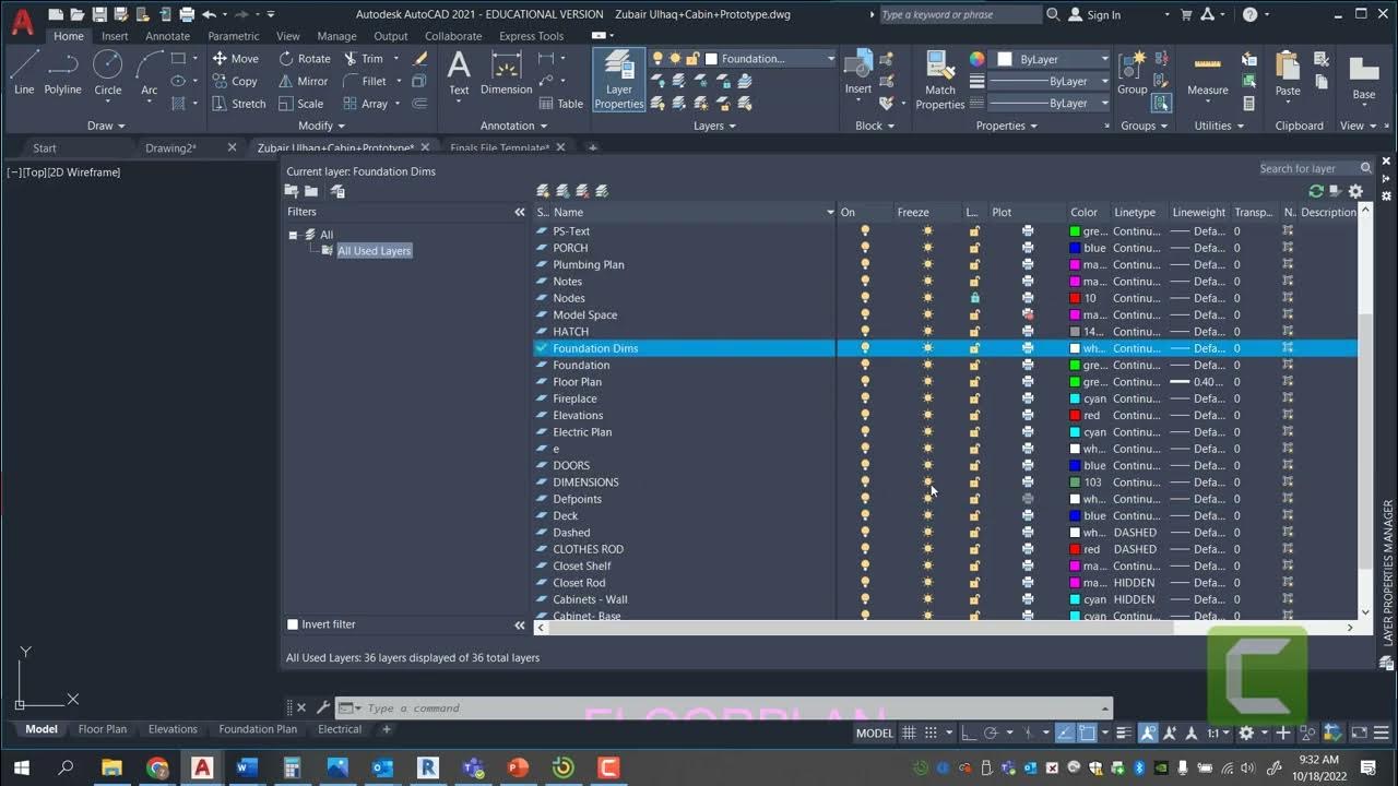 How to use Layers in AutoCAD - YouTube