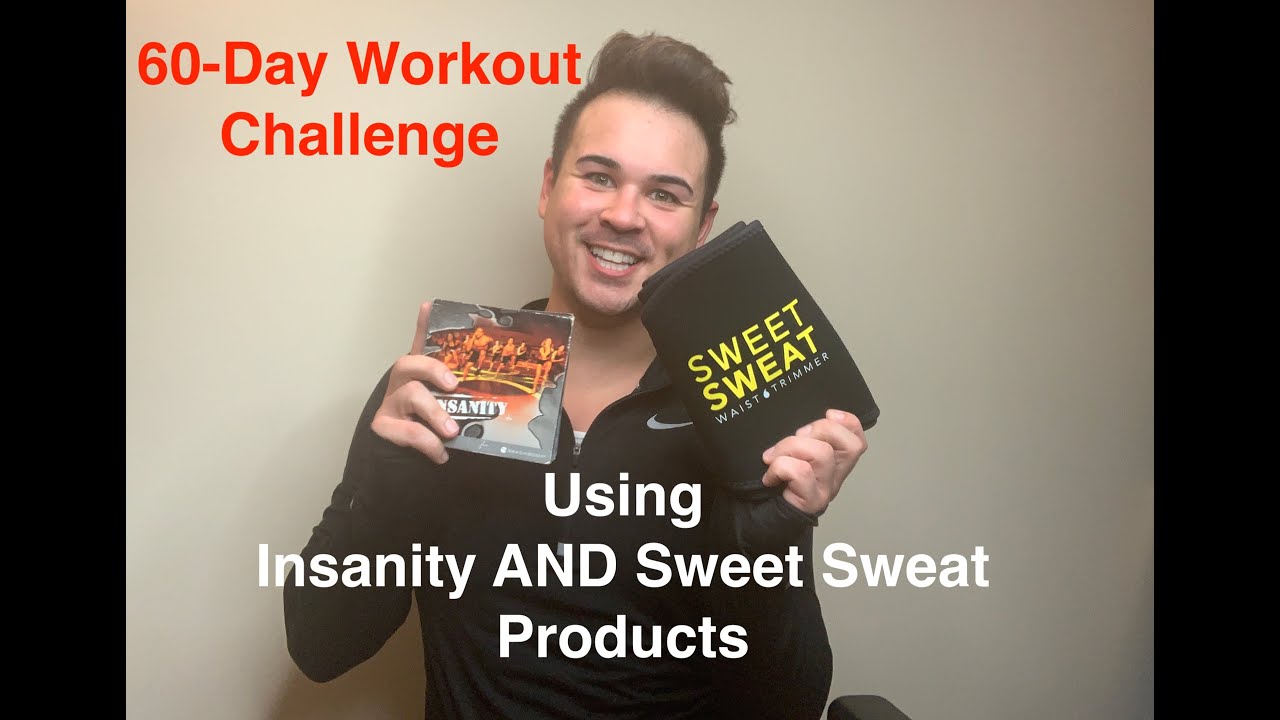 DAY 1 OF 60-DAY INSANITY WORKOUT + USING SWEET SWEAT WAIST TRIMMER ...