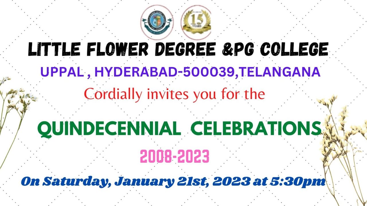 Quindecennial Celebration 2008-2023 - YouTube