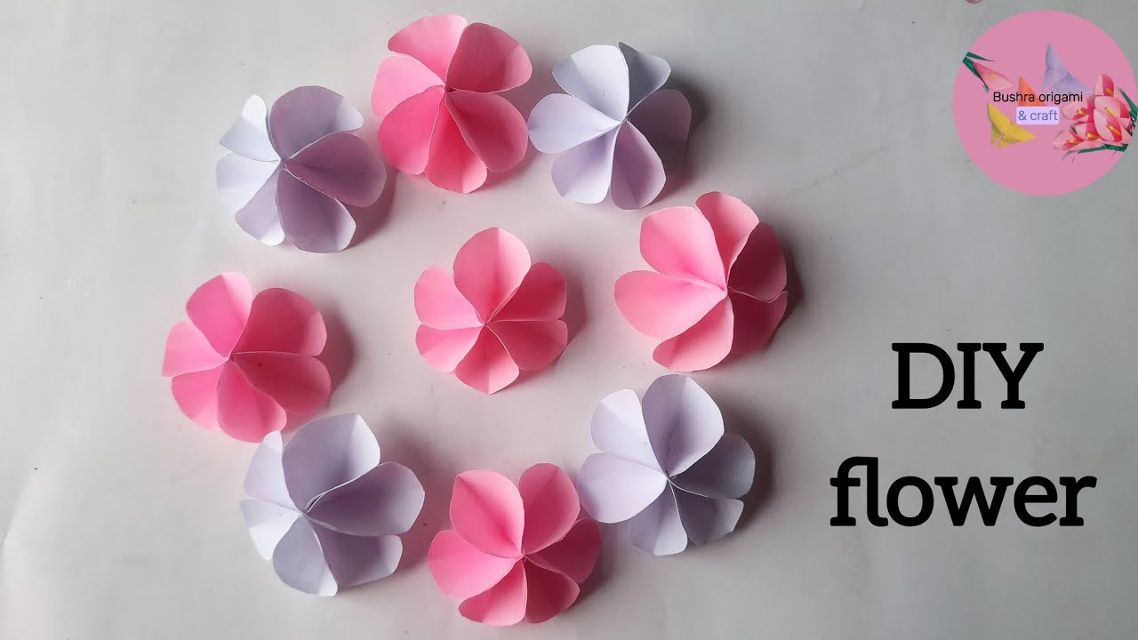 diy flower origami / easy paper flower origami tutorial /#diy - YouTube
