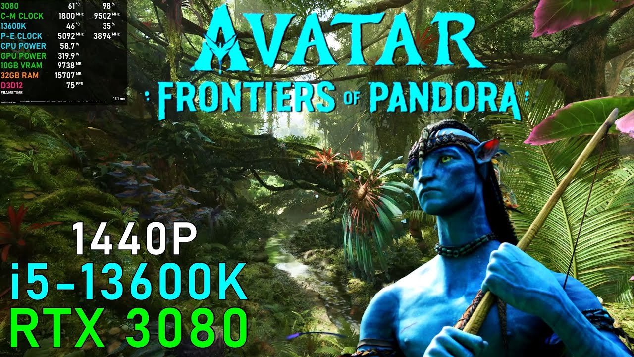 Avatar Frontiers of Pandora: [HIGH - DLSS 1440P] RTX 3080 | 13600K ...