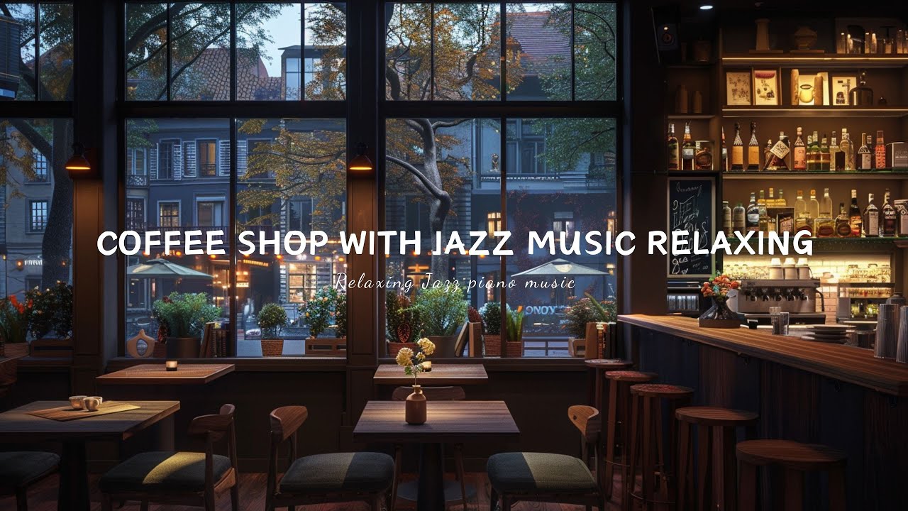Rainy Jazz Cafe ☕ Smooth Piano Jazz Music in 8K Cozy Coffee Shop for ...