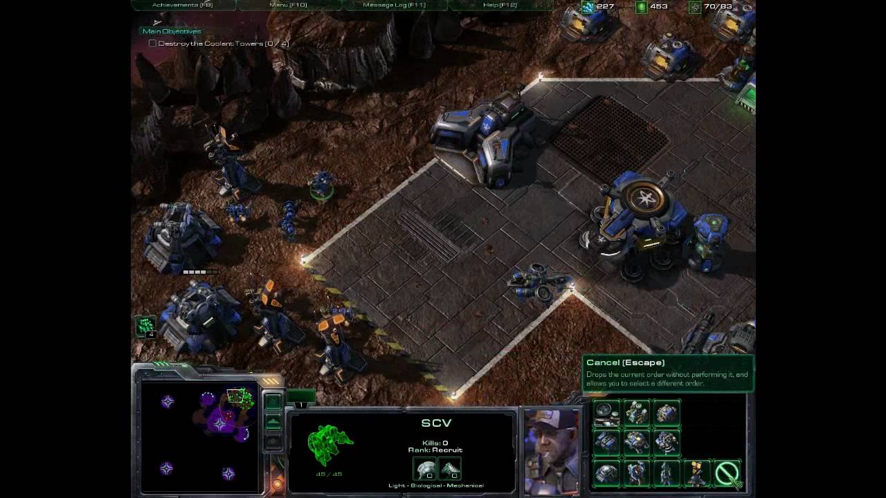 SC2 singleplayer part 88 (Mission 24 part 1 shatter the sky (char ...