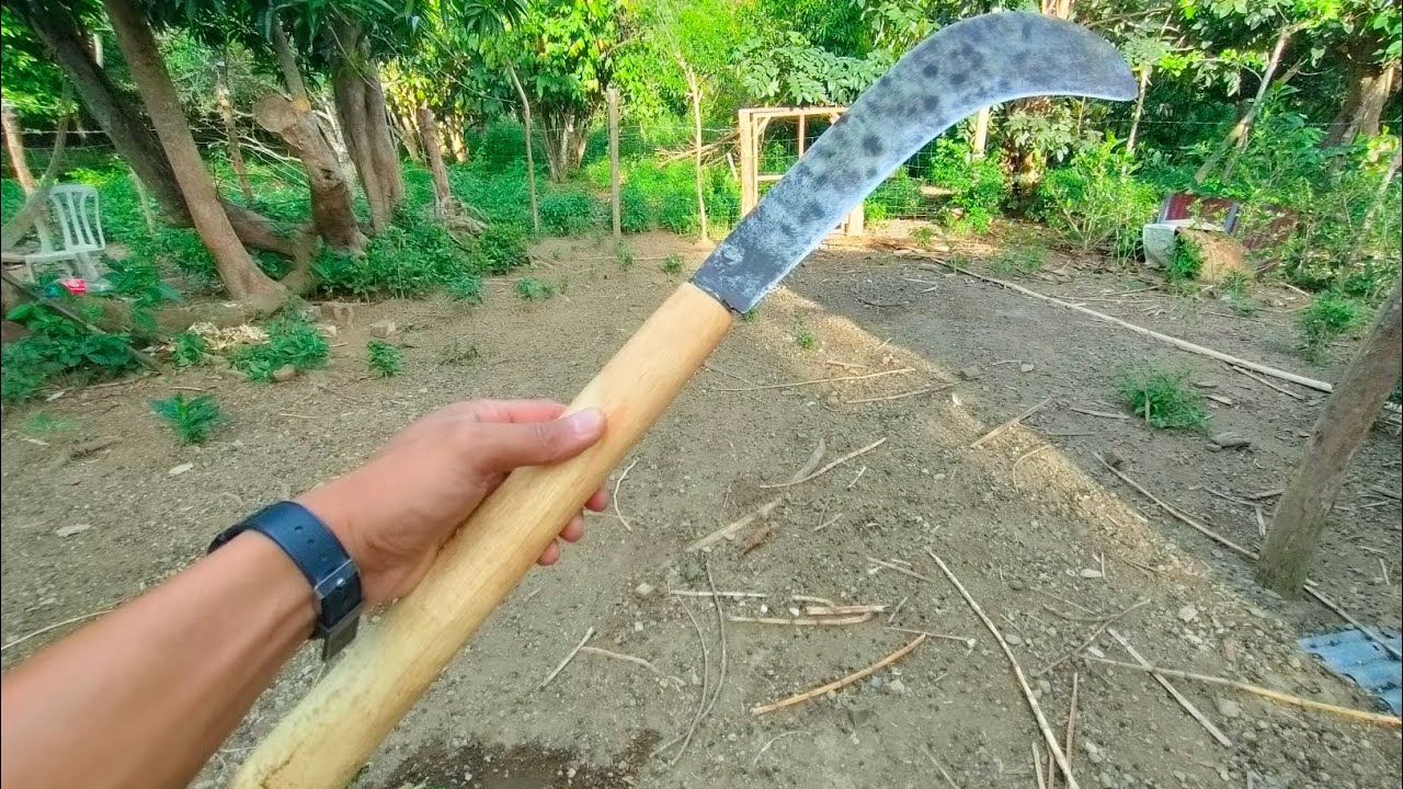 how to make billhook handle in 60 seconds - YouTube