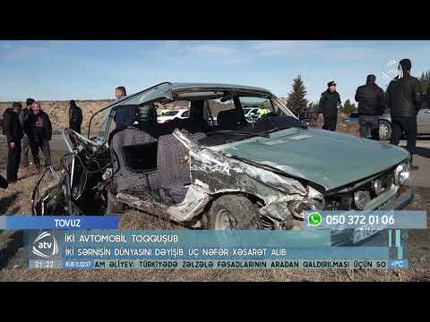 Tovuzda 2 avtomobil toqquşub
