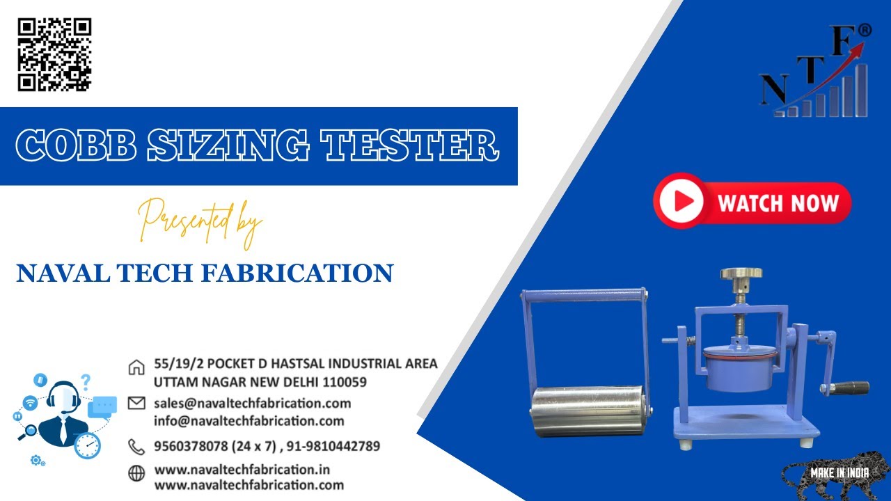 NTF COBB TESTER (COBB SIZING TESTER ) #NTF #navaltech - YouTube