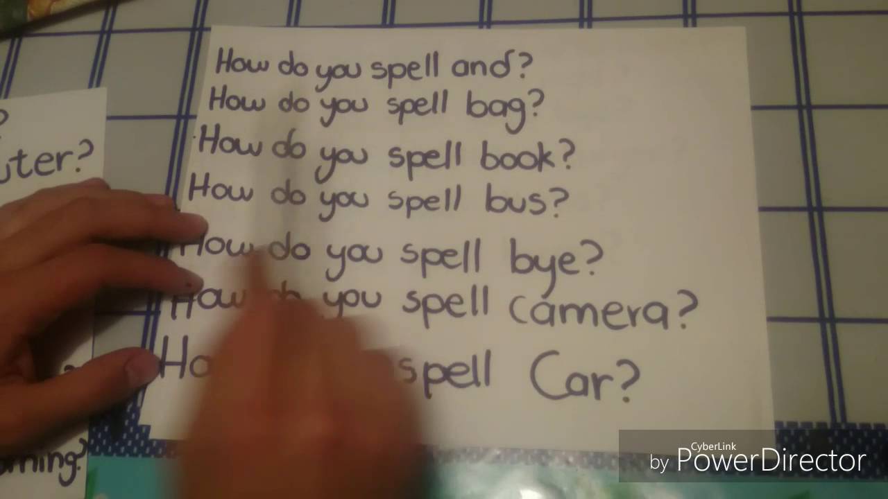 Example of spelling... - YouTube