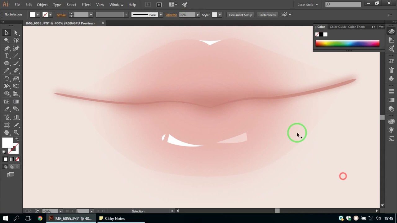 Adobe illustrator - lip drawing - YouTube