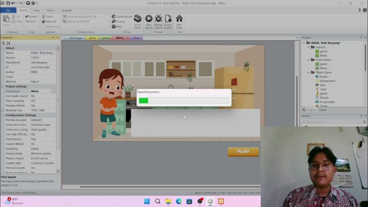 Cara Export game di construct 2 - YouTube