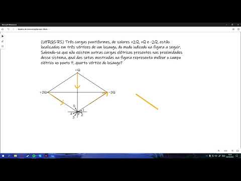 (UFRGS-RS) Três cargas puntiformes, de valores +2Q, +Q e -2Q, estão localizadas em três vértices ...