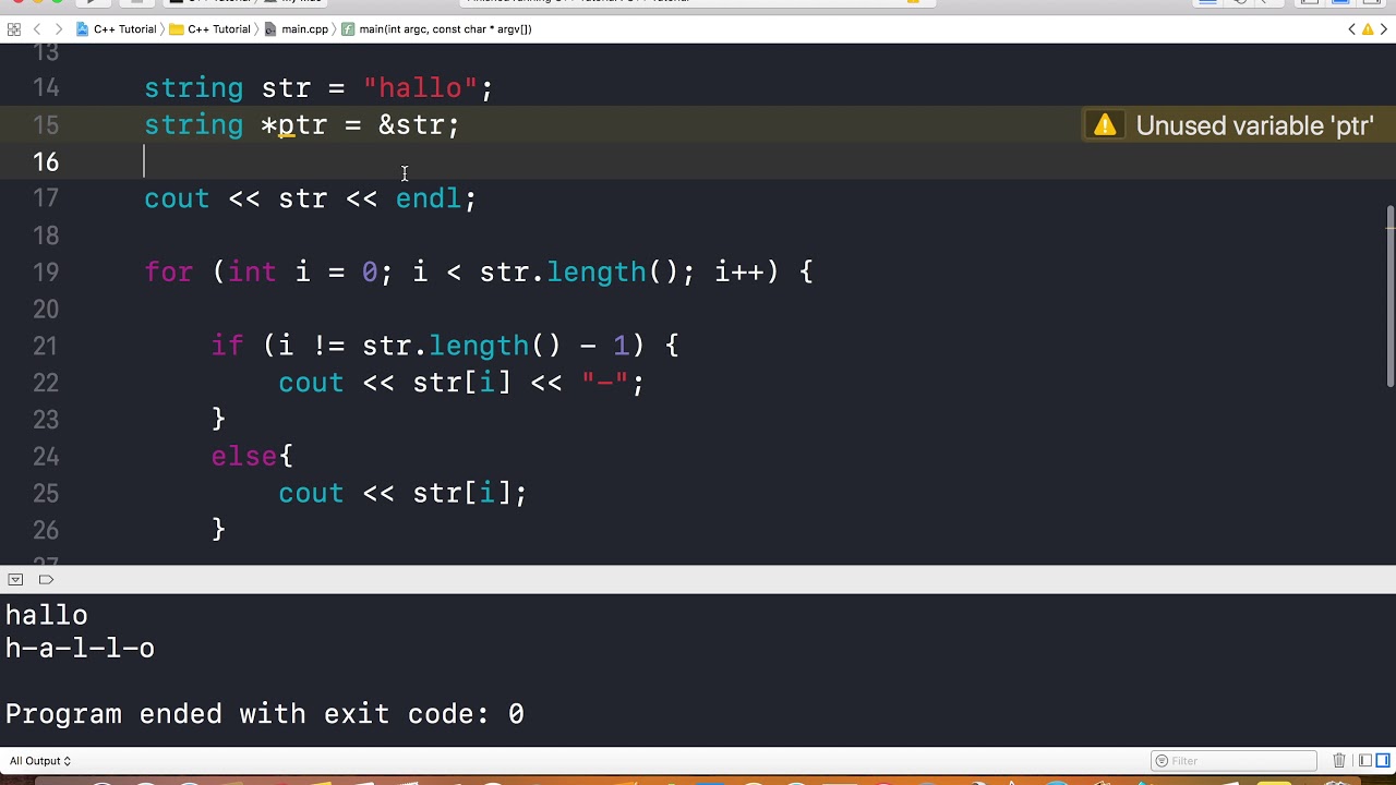 C Mit Xcode Programmieren Zeiger Auf Strings Youtube