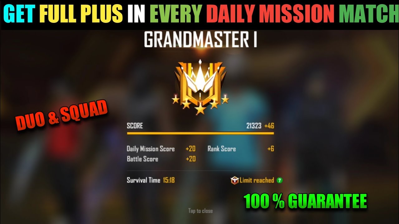 How to Get Full Plus in Every Daily Mission Match || 100 % Guarantee ...