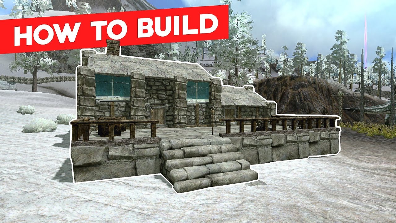Ark Mobile : How To Build A Small Stone House - YouTube