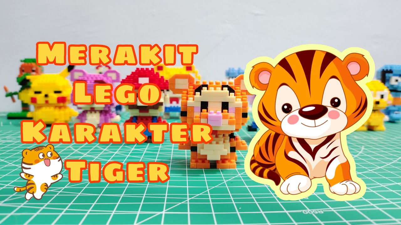 MERAKIT LEGO NANO KARAKTER TIGER l HOW TO BUILD TIGER CHARACTER NANO ...