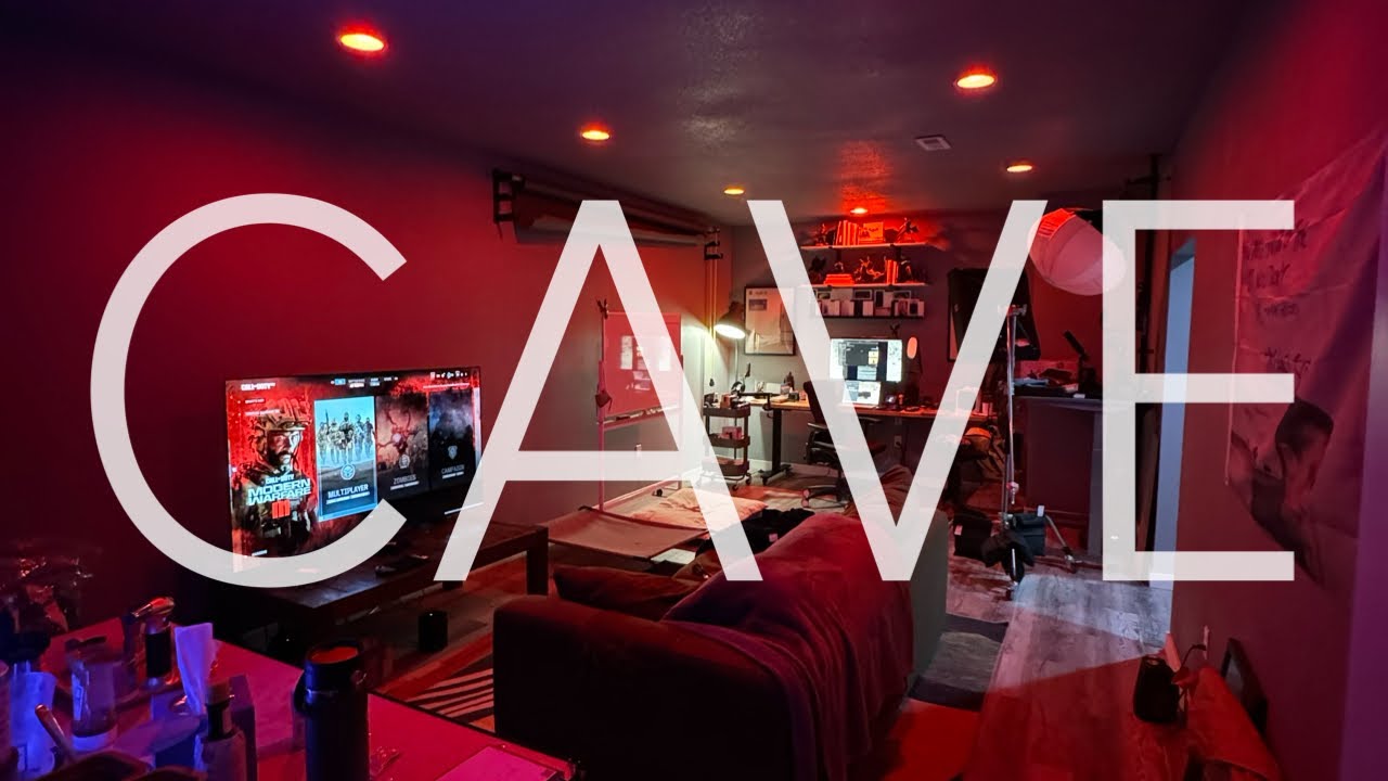 The Coolest Workspace Ever? Tour of My Revamped Basement Tech Cave - YouTube