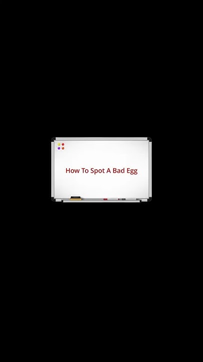 How To Spot A Bad Egg - YouTube