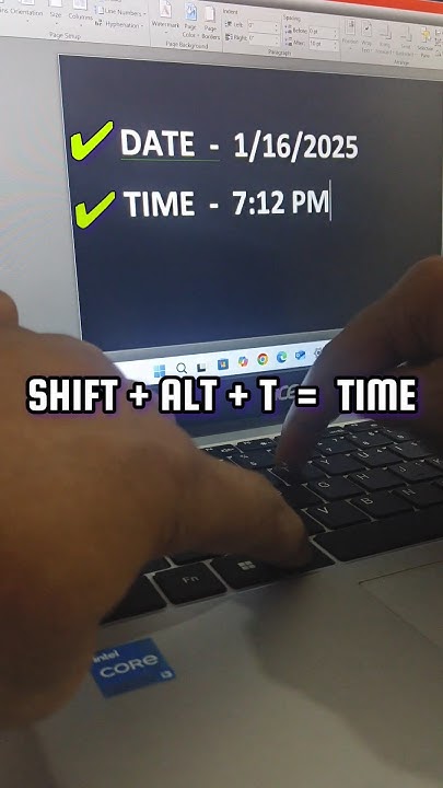 How To insert Date and Time With Shortcut in Ms Word! #mswordshortcutkey #shortvideo #shorfeed # ...